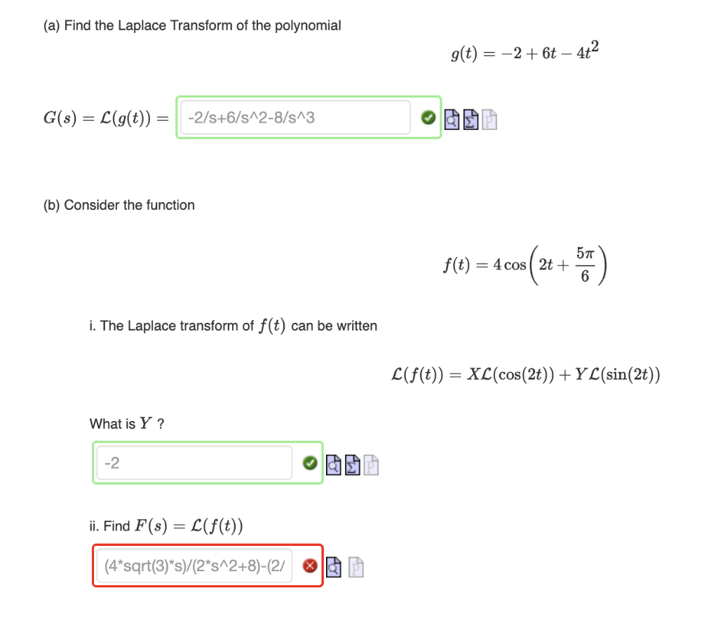 Solved (a) Find the Laplace Transform of the polynomial | Chegg.com