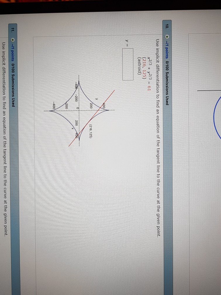 Solved 10. 1 points 0/100 Submissions Used Use implicit | Chegg.com
