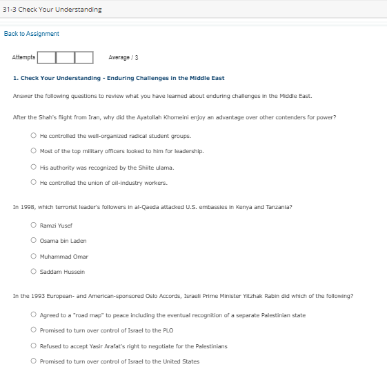 Solved 31-3 Check Your Understanding Back to Assignment | Chegg.com