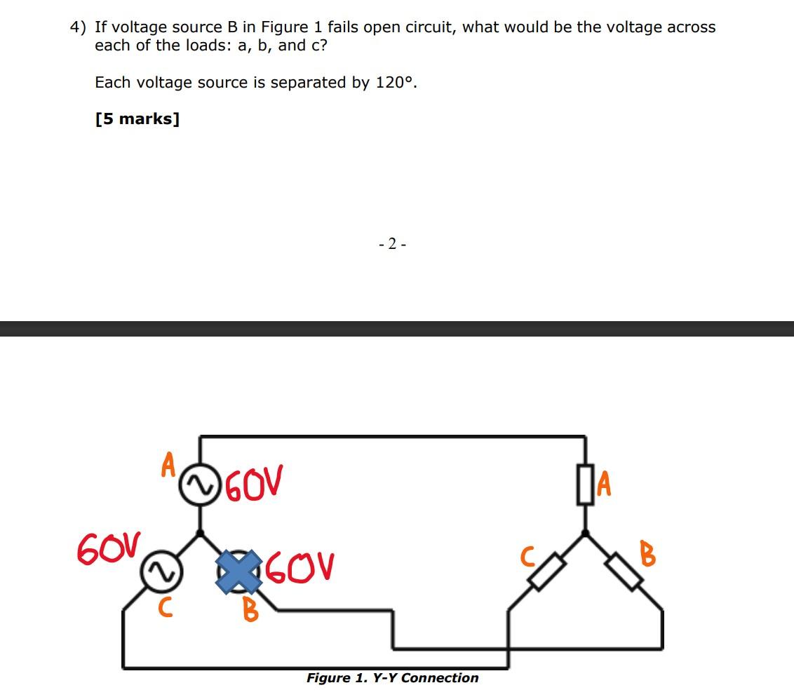 4) If voltage source B in Figure 1 fails open | Chegg.com