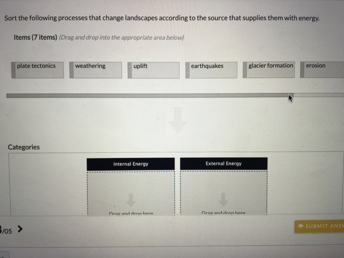 Solved Sort the following processes that change landscapes | Chegg.com