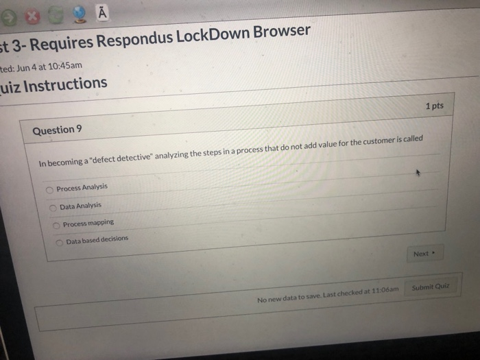 Solved Canvas Test 3-Requires Respondus LockDown Browser | Chegg.com