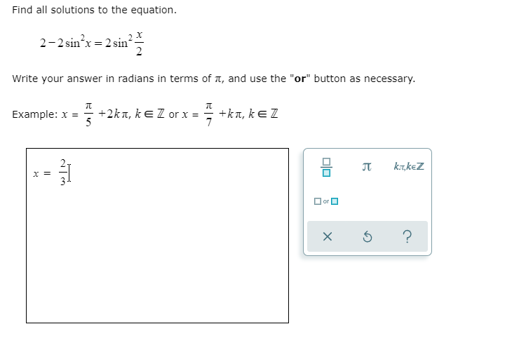 Solved Find all solutions to the equation. 2-2 sin’x = 2 | Chegg.com