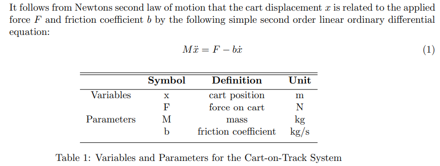 Solved Consider the translational motion of a cart on a | Chegg.com