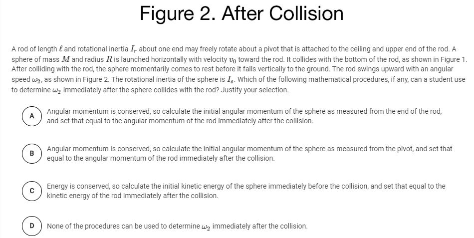 Solved M, RS Figure 1. Before Collision Figure 2. After | Chegg.com