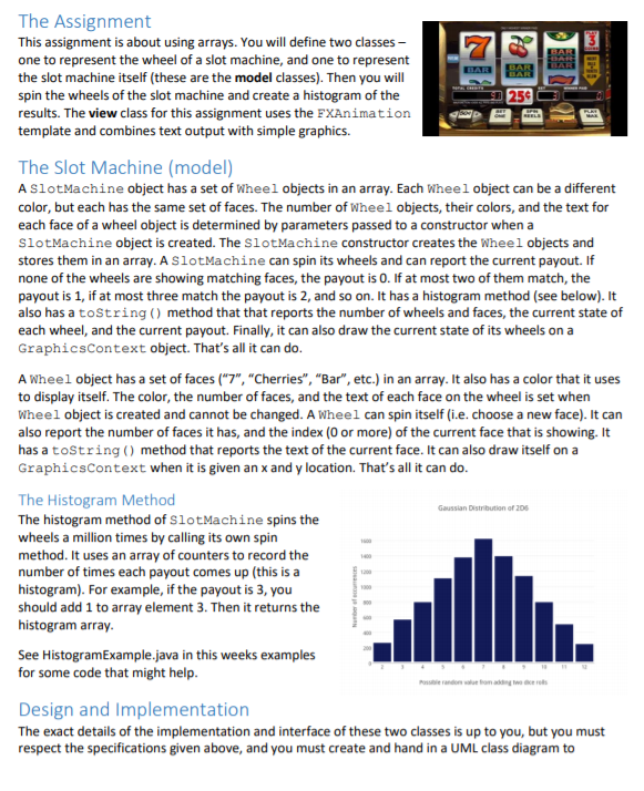 Solved The Assignment This assignment is about using arrays. | Chegg.com