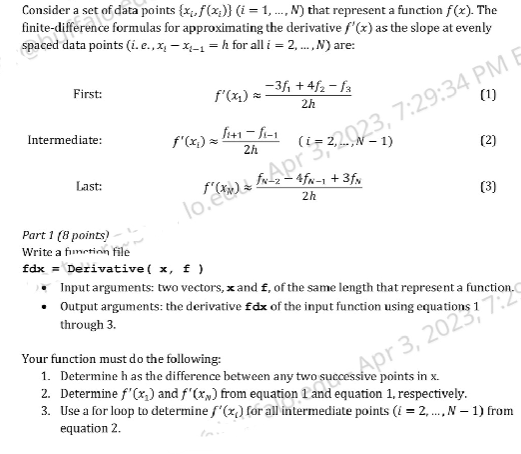 Consider a set of data points {xi,f(xi)}(i=1,…,N) | Chegg.com
