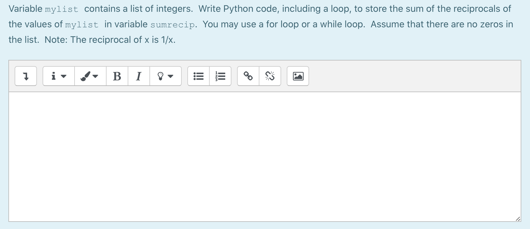 Solved Variable mylist contains a list of integers. Write | Chegg.com
