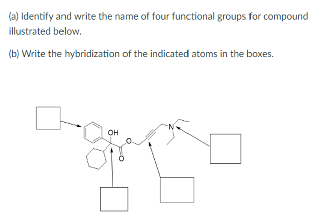 Solved (a) Identify and write the name of four functional | Chegg.com
