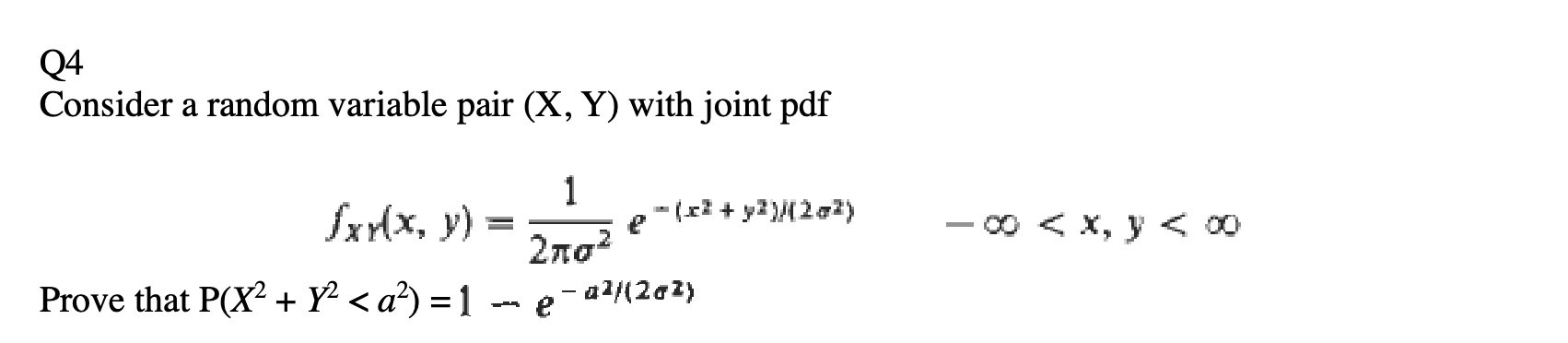 Solved Q4 Consider a random variable pair (X, Y) with joint | Chegg.com