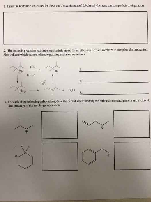 Solved 1. Draw the bond line structures for the R and S | Chegg.com