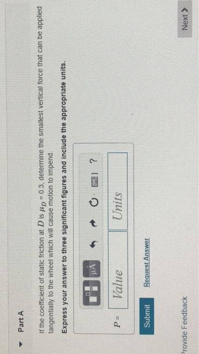 Solved HW-9 Problem 8.55 The wheel weighs 40 Ib and rests on | Chegg.com