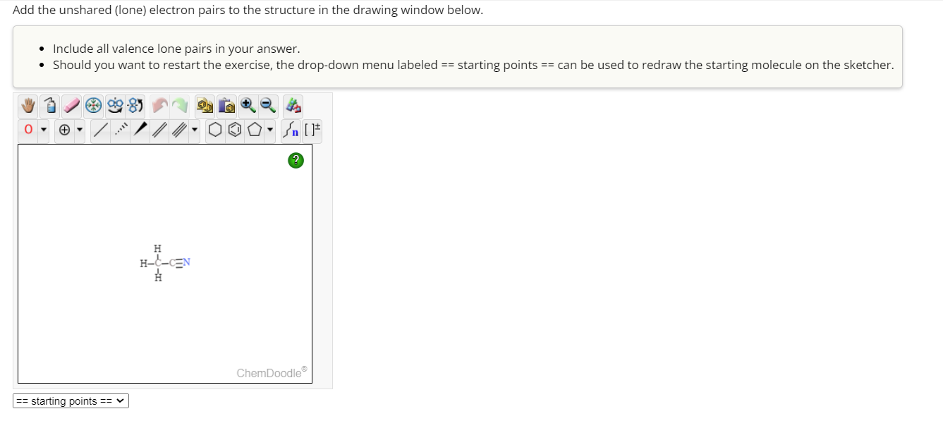 Solved Add the unshared (lone) ﻿electron pairs to the | Chegg.com