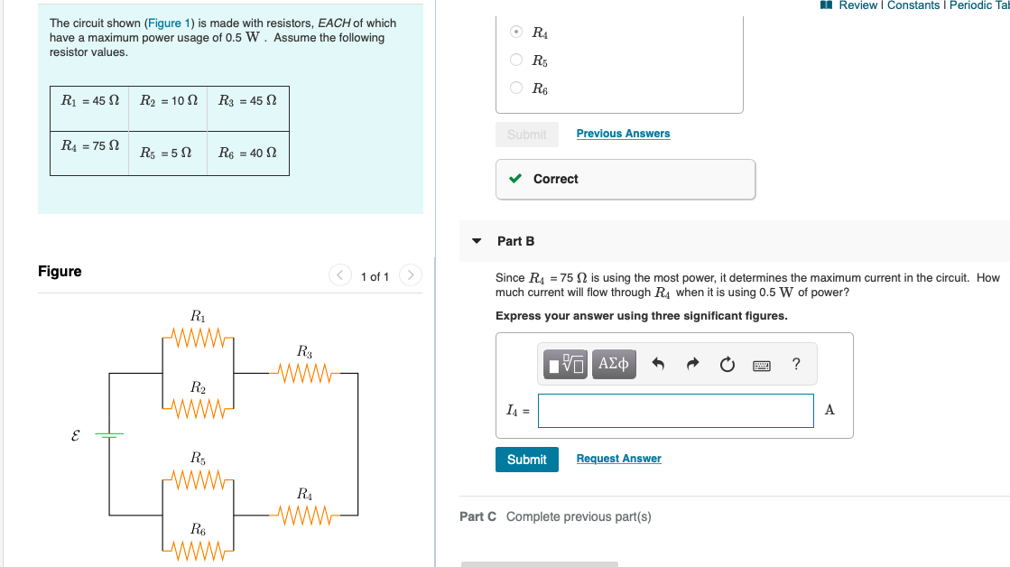 Solved Review l Constants 1 Periodic Tal The circuit shown | Chegg.com