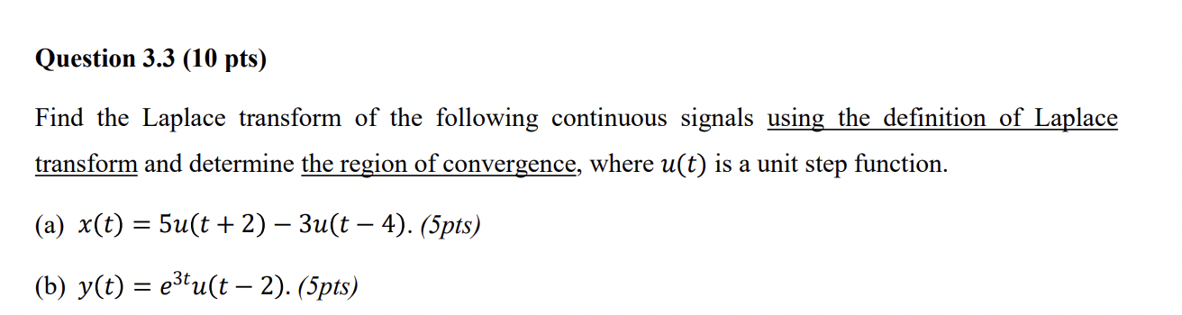 Solved Find the Laplace transform of the following | Chegg.com