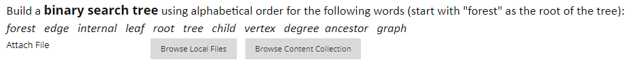Solved Build a binary search tree using alphabetical order | Chegg.com
