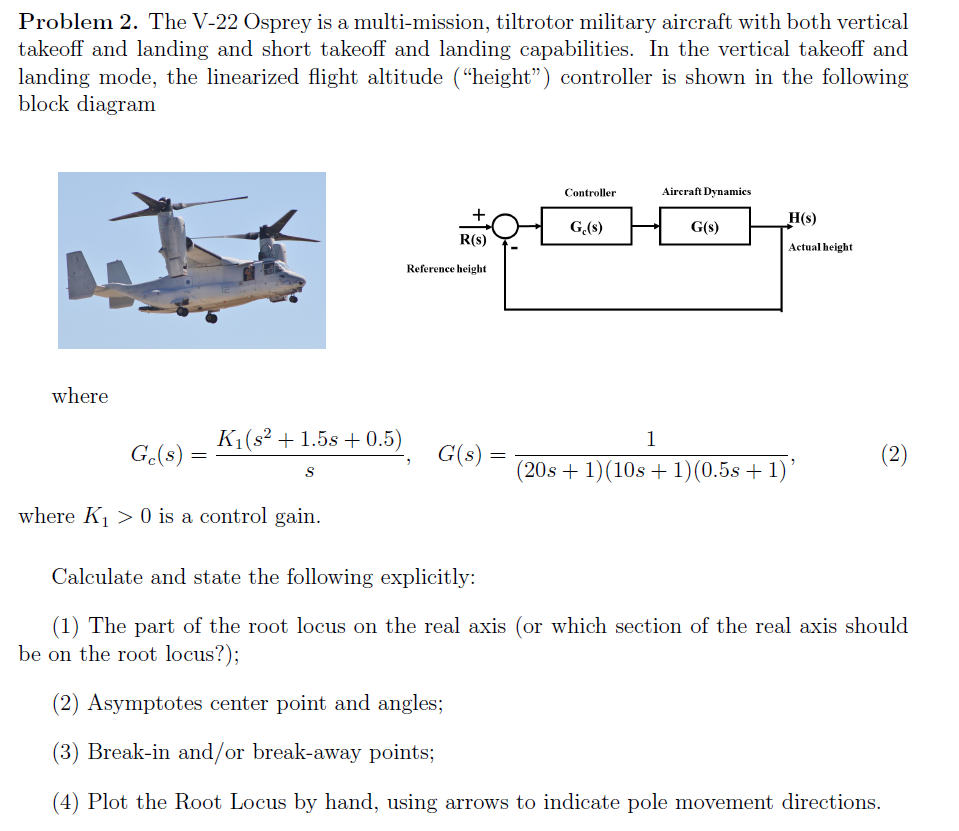 Solved Problem 2. The V-22 Osprey is a multi-mission, | Chegg.com