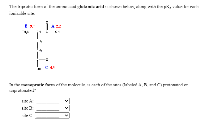Solved 1) The triprotic form of the amino acid cysteine is | Chegg.com