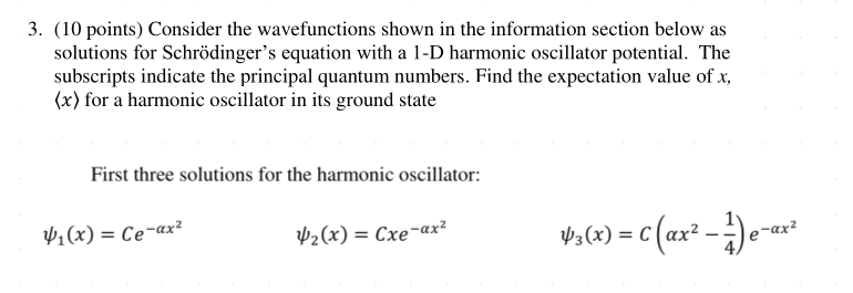 Solved 10 Points Consider The Wavefunctions Shown In The