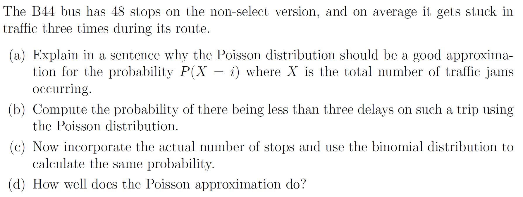 Solved The B44 bus has 48 stops on the non-select version, | Chegg.com