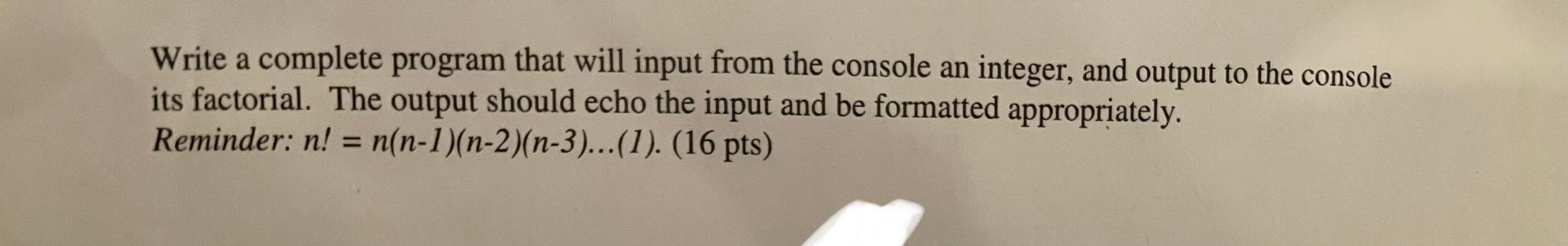 Solved Write a complete program that will input from the | Chegg.com Solved Write a complete program that will input from the | Chegg.com