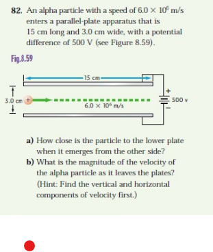 Solved 82. An alpha particle with a speed of 6.0×106 m/s | Chegg.com
