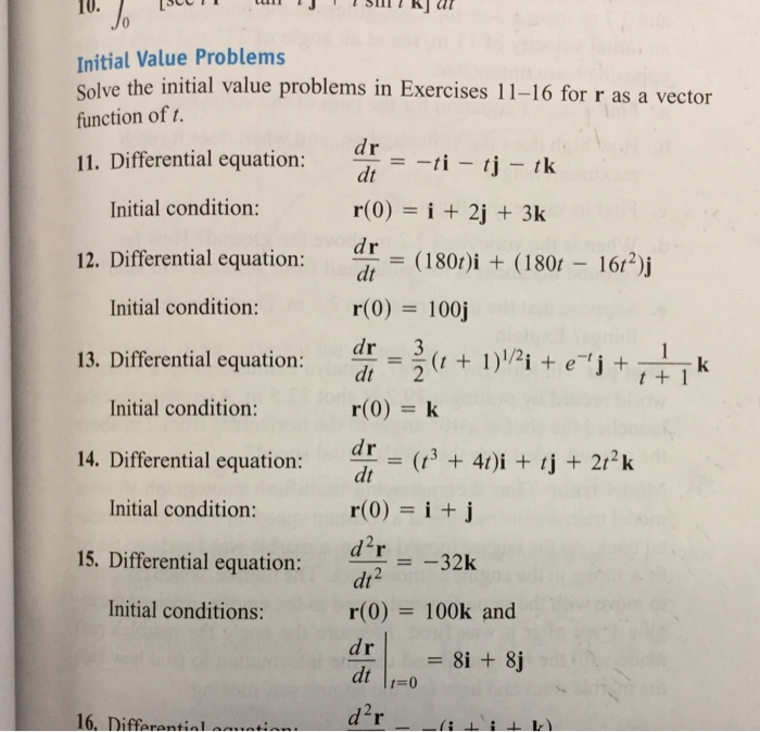 Solved Initial Value Problems Solve The Initial Value 