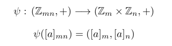 Solved (a) Suppose gcd(m, n) = 1. Prove the map ψ mentioned | Chegg.com