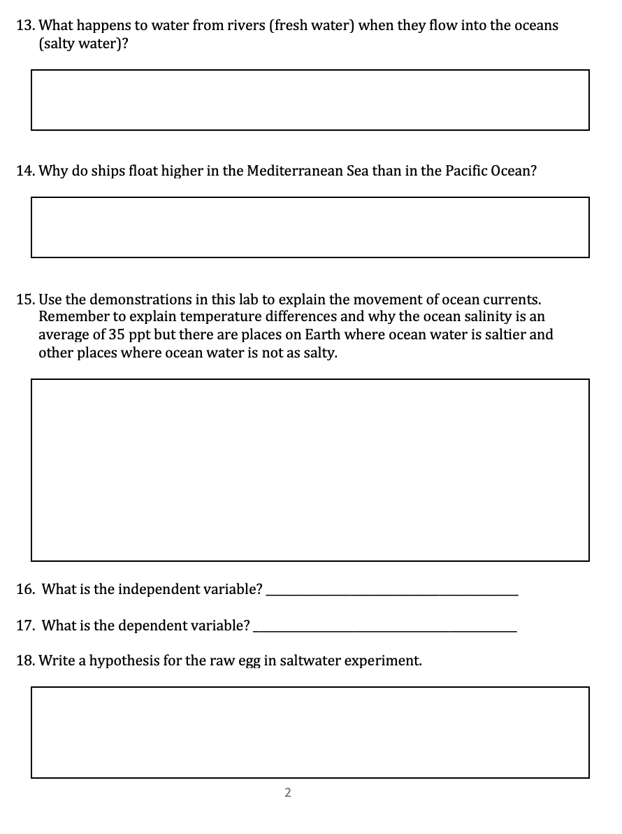 Solved Oceanography Lab Part A: Convection Currents | Chegg.com