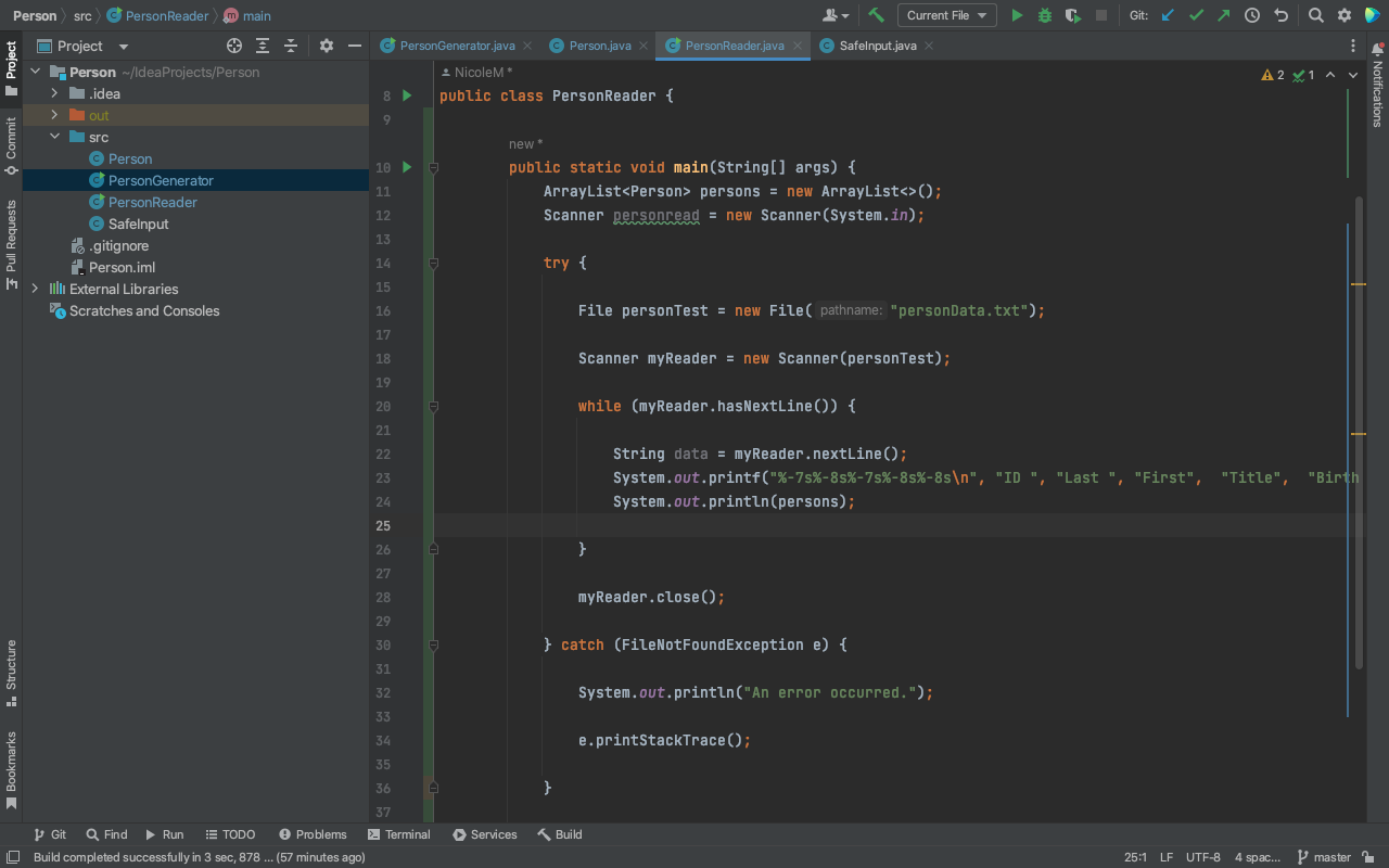 Solved Files: Person.java PersonReader.java // Reads Person | Chegg.com