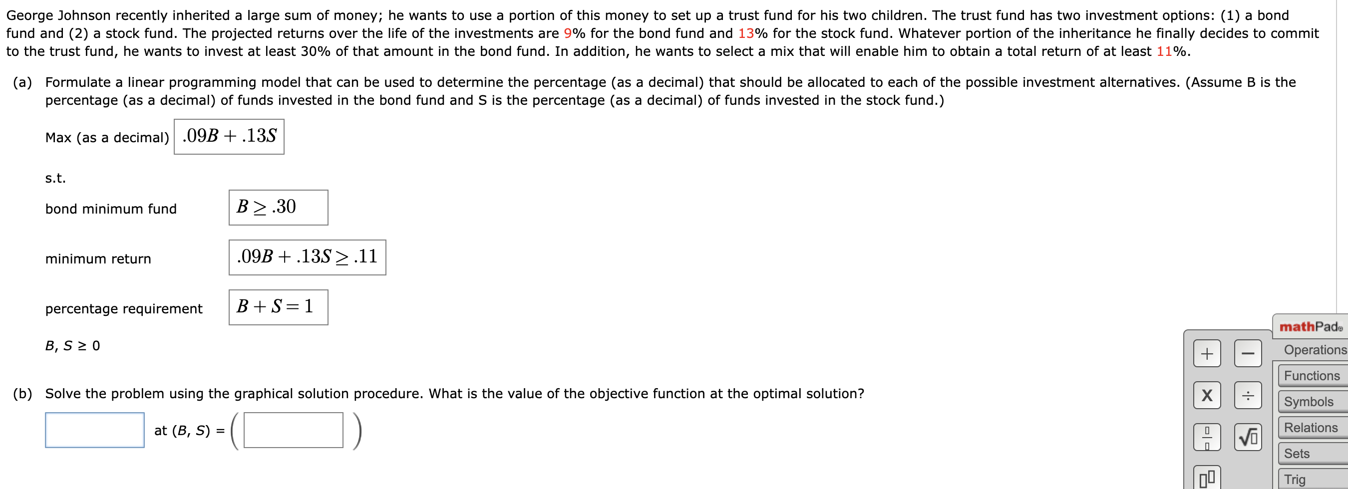 Solved George Johnson recently inherited a large sum of | Chegg.com