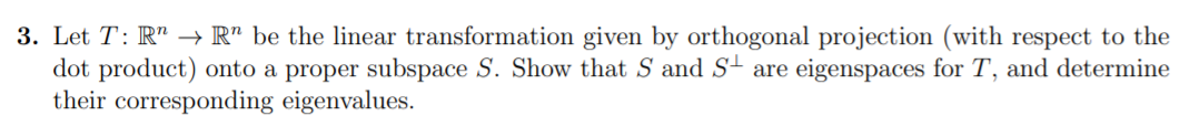 Solved 3. Let T: R” + R" be the linear transformation given | Chegg.com