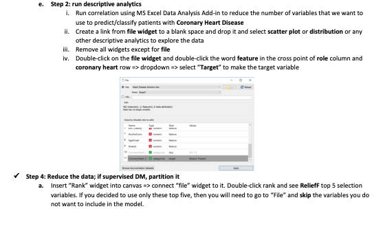 Solved e. Step 2: run descriptive analytics i. Run | Chegg.com