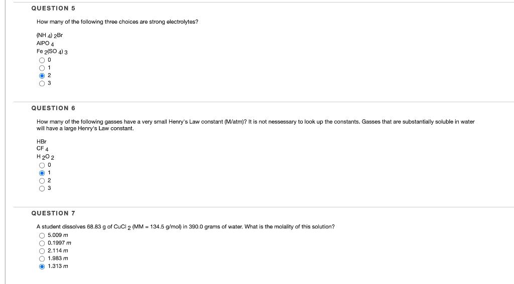 Solved How many of the following three choices are strong | Chegg.com