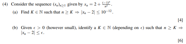 Solved (4) Consider the sequence (xv)n21 given by xn = 2+ | Chegg.com