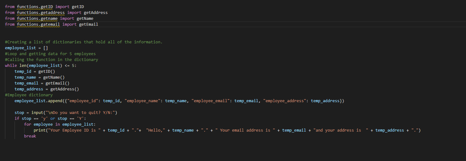 Solved Hi, I need help reorganize my functions into modules | Chegg.com