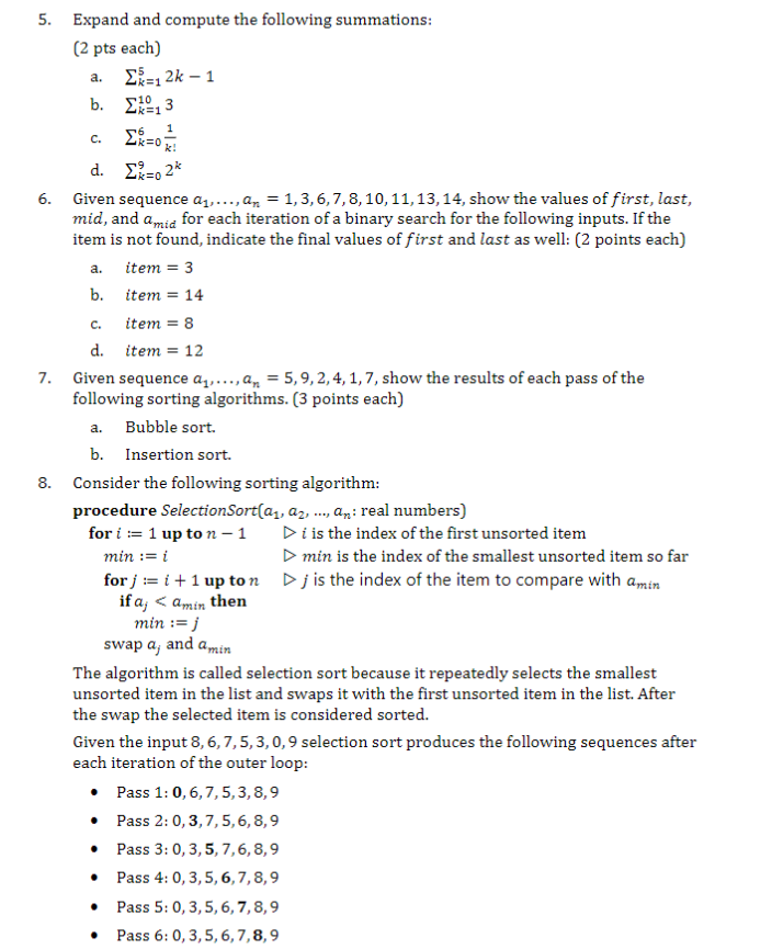 Solved Please provide answers and work for the outlined | Chegg.com