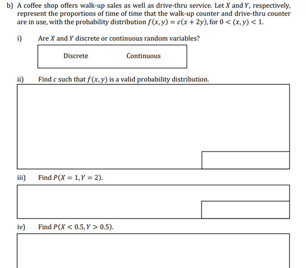 Solved 3) Joint Probability Distributions a) A joint | Chegg.com