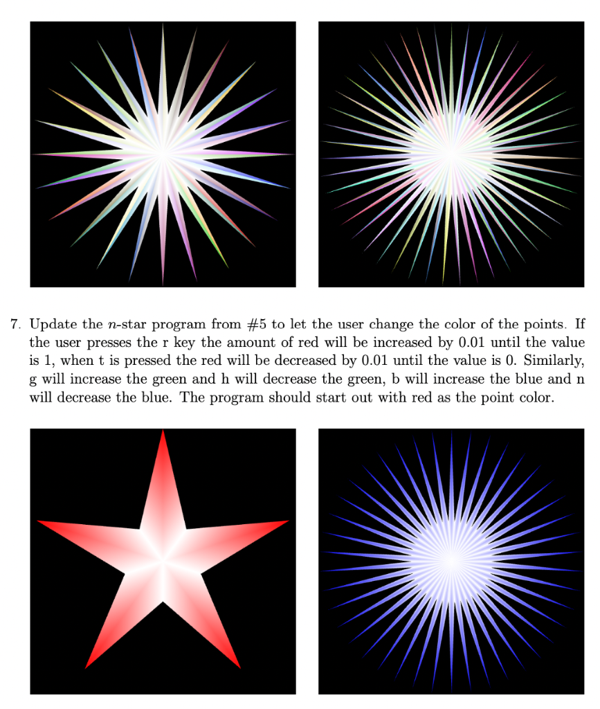 Solved 2. Crete a program to produce a 5-point star with the | Chegg.com