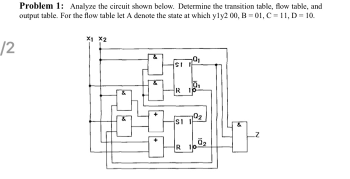Solved Problem 1: Analyze the circuit shown below. Determine | Chegg.com