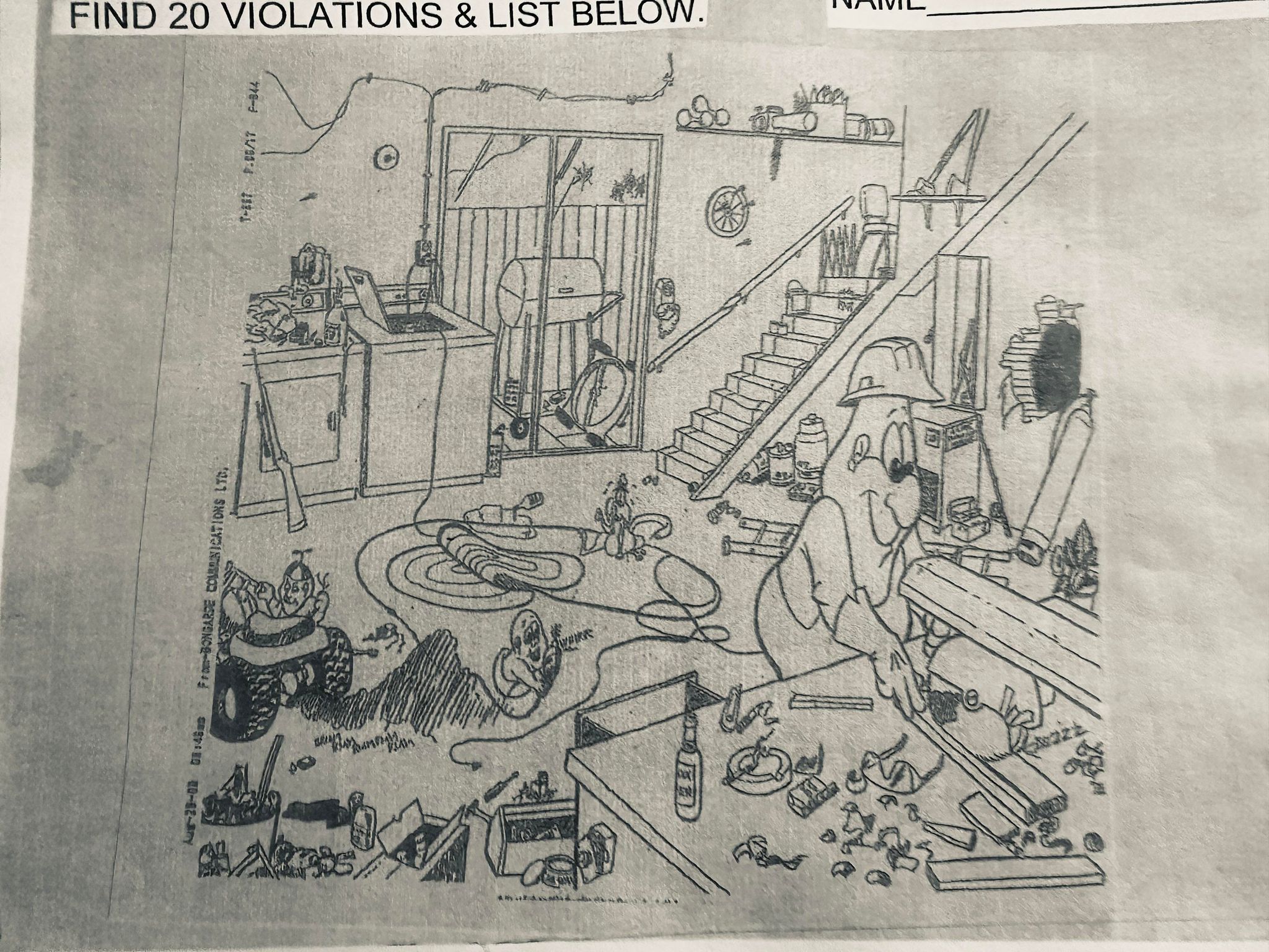 FIND 20 VIOLATIONS \& LIST BELOW. | Chegg.com