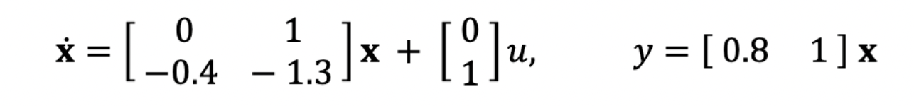 Solved A State Space Representation Of A System In