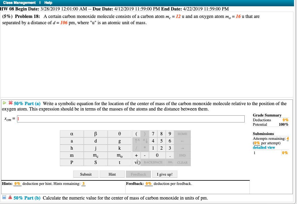 Solved Class Management I Help HW 08 Begin Date: 3/28/2019 | Chegg.com