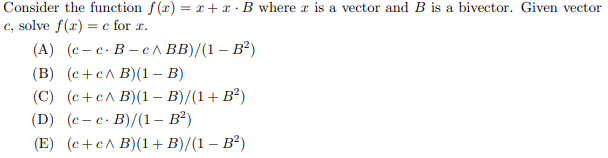 Solved Consider the function f(x)=x+x⋅B where x is a vector | Chegg.com