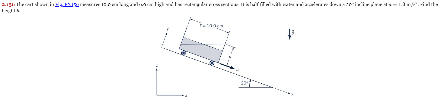 Solved 2.156 The cart shown in Fig. P2.156 measures 10.0 cm | Chegg.com