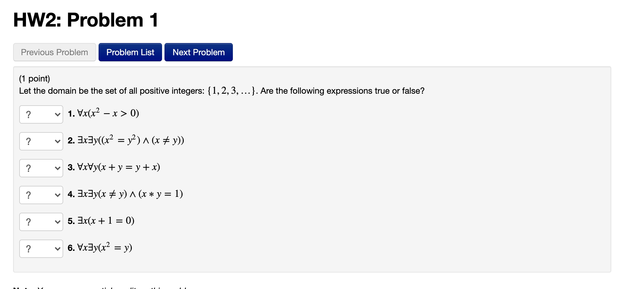 Solved HW2: Problem 1 Previous Problem Problem List Next | Chegg.com