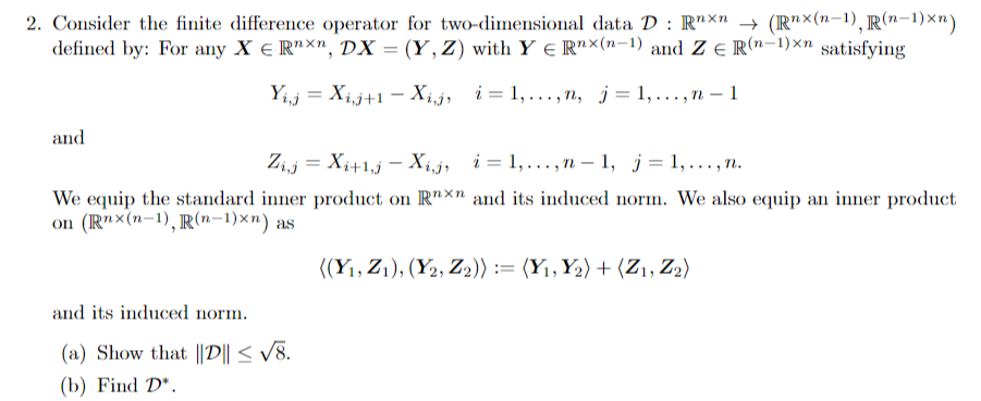 2. Consider the finite difference operator for | Chegg.com