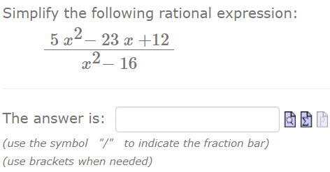 Solved Simplify the following rational expression: | Chegg.com