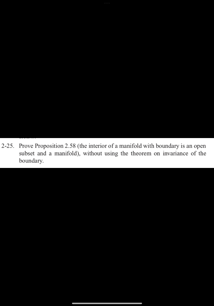 Proposition 2.58. If M is an n-dimensional manifold | Chegg.com