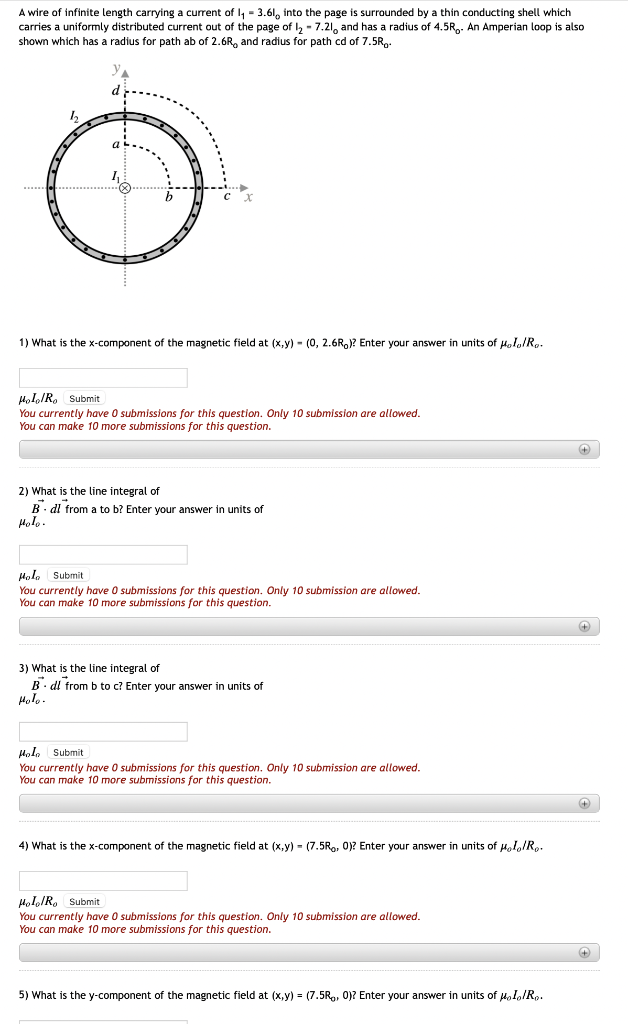 Solved A wire of infinite length carrying a current of | Chegg.com